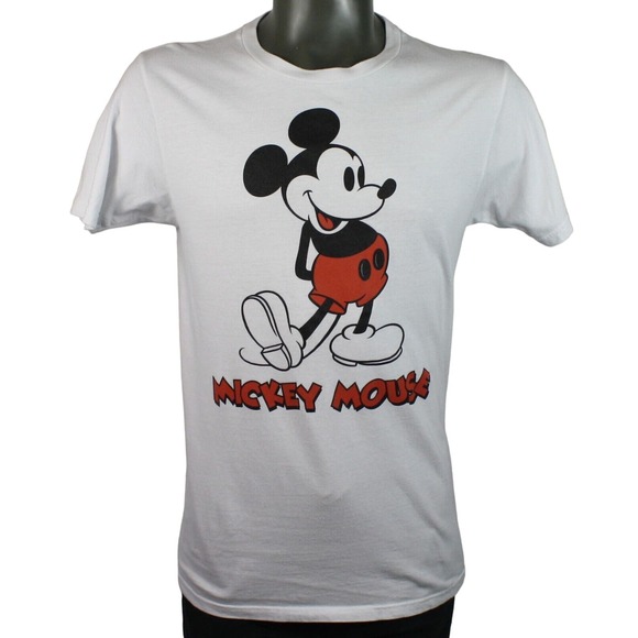 Disney | Shirts | Disney Mickey Mouse Classic Double Sided White Short ...